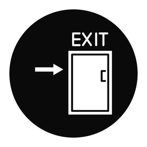 Premium Vector Exit Door Vector Illustration