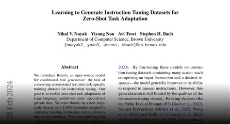 paper page learning to generate instruction tuning datasets for zero