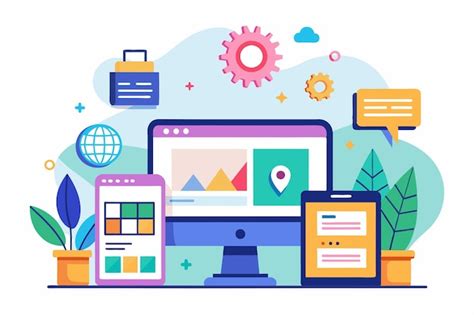 A Workspace Displays Various Devices And Elements For Customizing