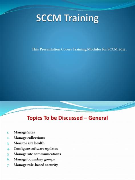 Sccm Training Pdf Digital Technology Computer Architecture