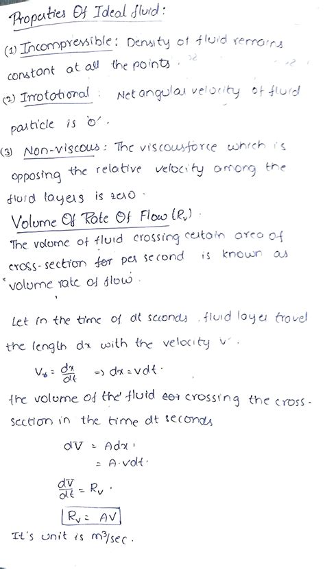 Solution Fluid Dynamics Notes Iit Jee Physics Studypool