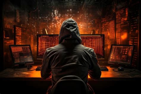 Cyber Security Expert Working Premium Ai Generated Image