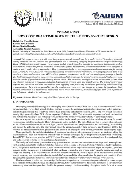 low cost real time rocket telemetry system design pdf embedded