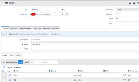 creating dependent variables in service catalog h servicenow