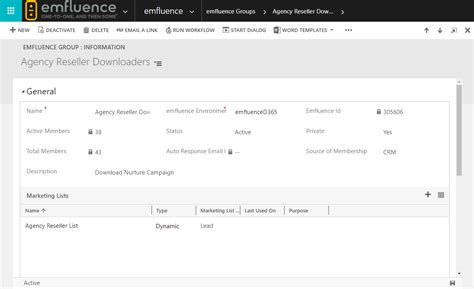 Emfluence Marketing Platform Features
