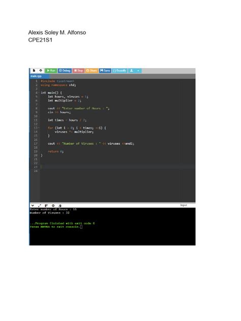 Assignment 10 A Algorithm Number Of Viruses Machine Problem Pdf