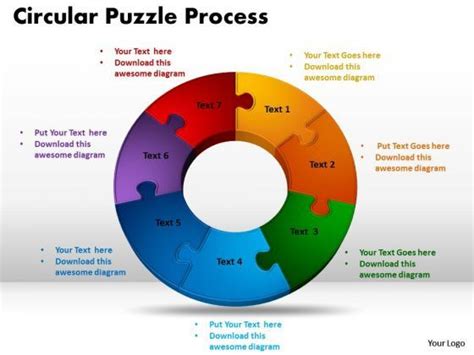 PowerPoint Layouts Circular Puzzle Process Chart Ppt Template