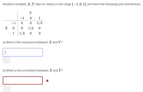 Solved Random Variables X Y Take On Values In The