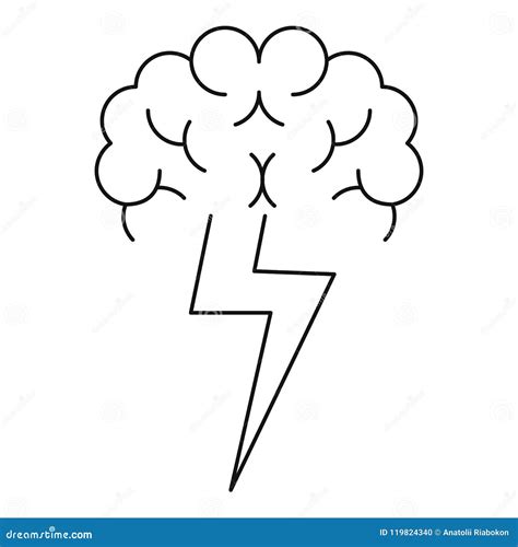 Brainstorming Icon Outline Style Stock Vector Illustration Of Concept Creativity 119824340
