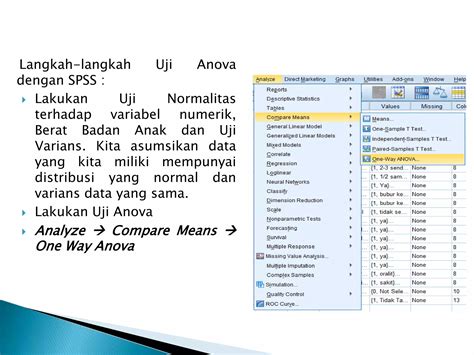 Bab 12 Uji Anova Stata Dan Spss Pptx