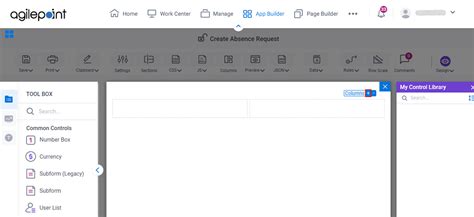 example create an eform to start the process create absence request