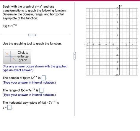 solved begin with the graph of y ex and use transformations