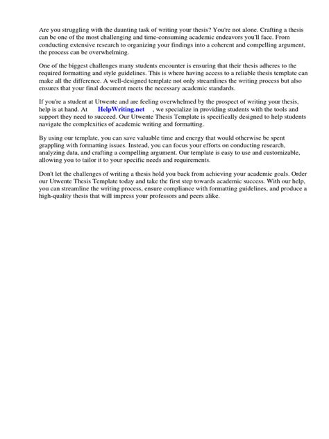 Utwente Thesis Template Pdf Thesis Risk