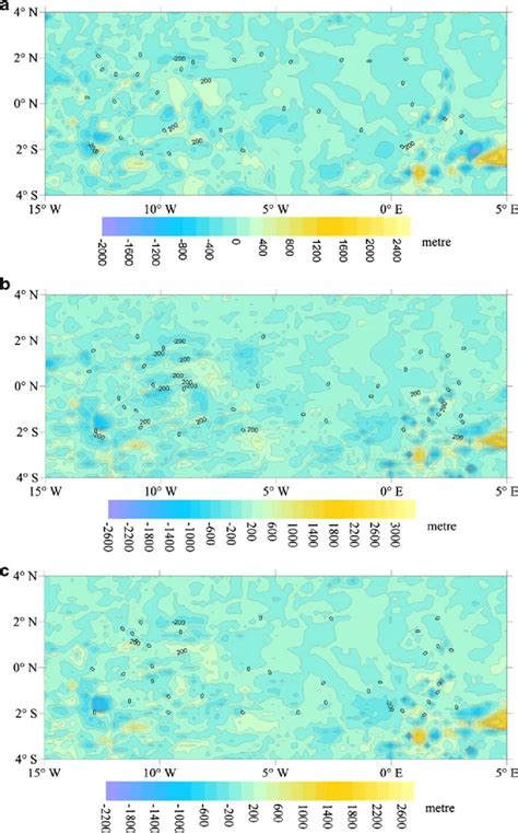 A Depth Difference Between Iggm And Ngdc B Depth Difference Between