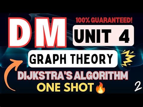 Discrete Mathematics Dijkstra S Algorithm Unit Graph Theory Part SPPU SE HK OFFICIAL