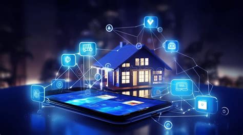 Smart Home Automation And Internet Of Things Iot Concept Generative Ai Illustrations Stock