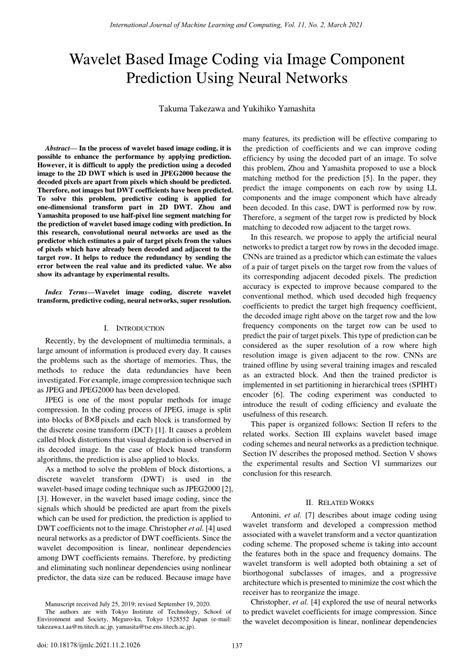 Pdf Wavelet Based Image Coding Via Image Component Prediction Using Neural Networks