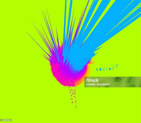 Background With Exploding Rays Abstract Vector Illustration With