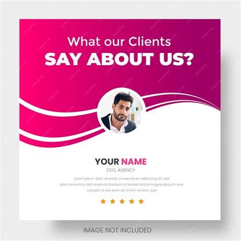 고객 피드백 평가 또는 고객 평가 소셜 미디어 게시물 웹 배너 디자인 템플릿 프리미엄 벡터