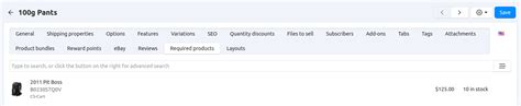 Product Properties Fields And Settings CS Cart X Documentation