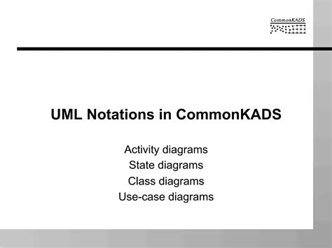UML Notations Used By CommonKADS PDF Computer Software And Applications Computing