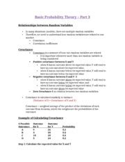 FINA 444 Prof Niehaus Basic Probability Theory Part 3 Lecture Notes