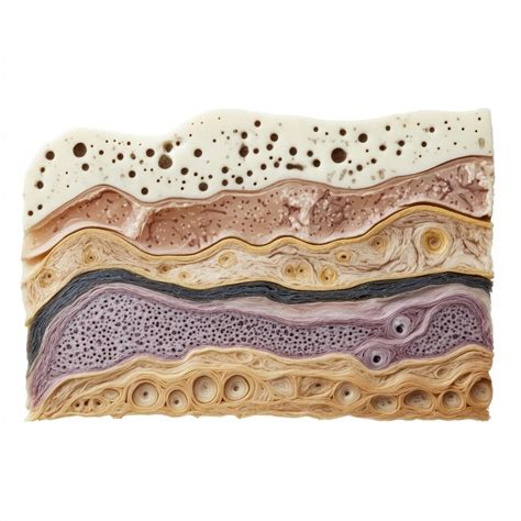 Human Skin Structure Epidermis Crosssection Diagram Premium Ai