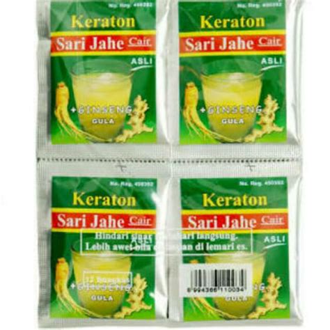 Jual Promo Sari Jahe Keraton Isi 12 Ginseng Dan Gula Indonesia Shopee Indonesia