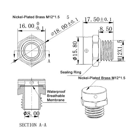 Brass Air Vent Plug 18 14 12 38 Npt