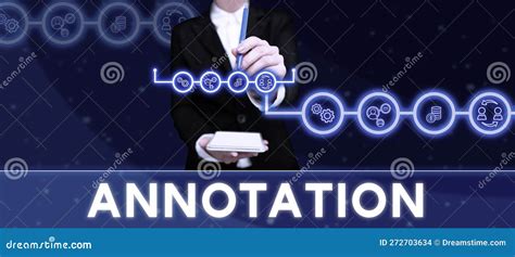 Text Caption Presenting Annotation Business Overview Note Added By Way Of Comment Or