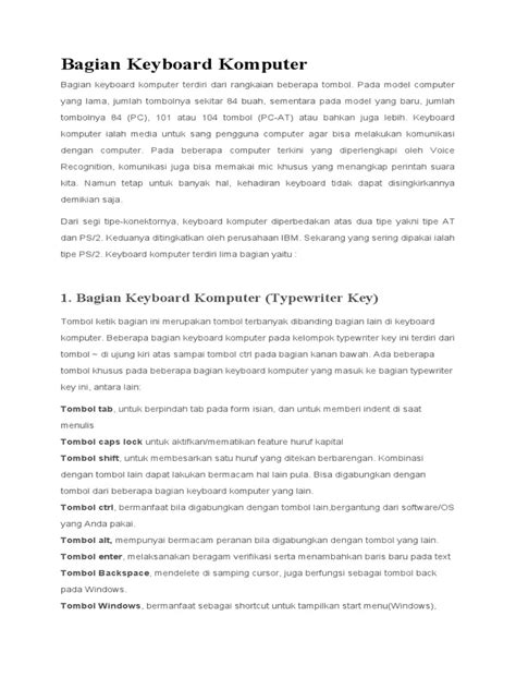 Bagian Keyboard Komputer Pdf