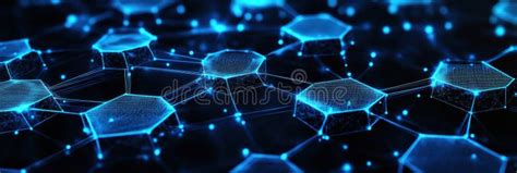 High Tech Blockchain Network With Interconnected Nodes And Glowing Blue Layers In Futuristic