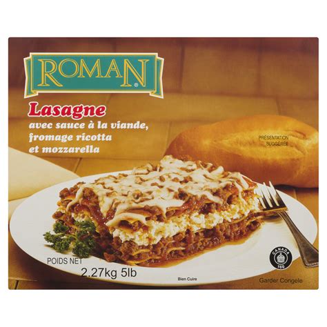 Roman Frozen Lasagna Tray With Cheese And Meat 227 Kg Voilà Online