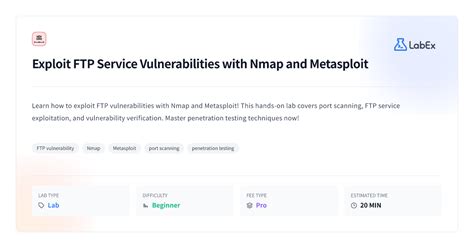 exploit ftp service vulnerabilities with nmap and metasploit labex