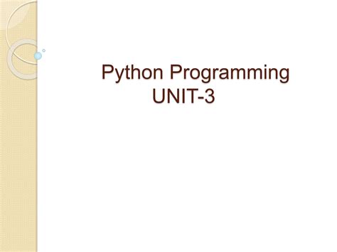 Python Programming Computer Science And Engineering Ppt