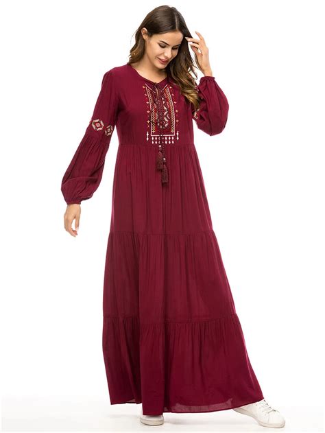 Мусульманская одежда для женщин abaya Дубай одноцветное с длинным ...