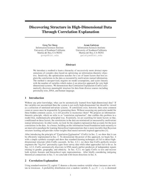 Pdf Discovering Structure In High Dimensional Data Through Dokumentips