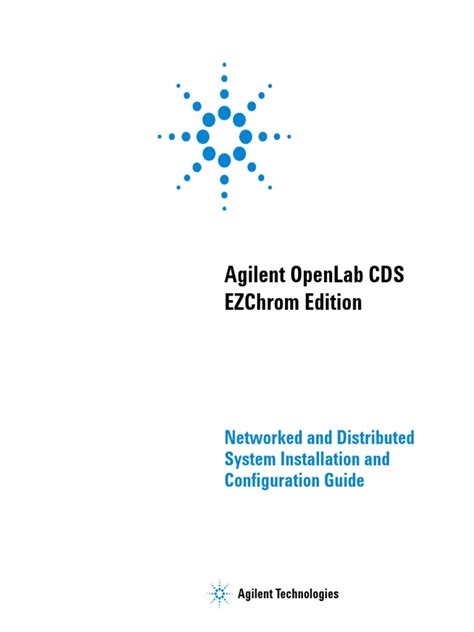 Agilent Openlab Cds Ezchrom Edition Networked And Distributed System