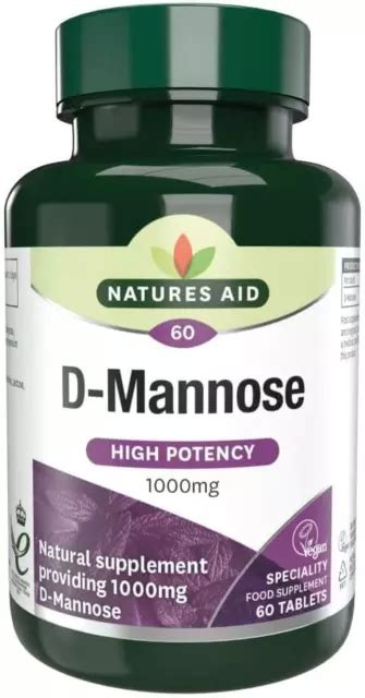 D Mannose 1000mg Suitable For Vegans 60 Count Pack Of 1 £2308