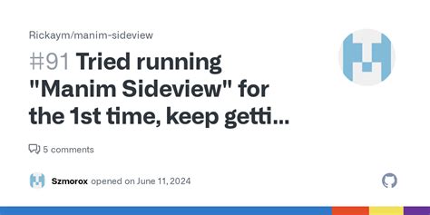 Tried Running Manim Sideview For The 1st Time Keep Getting Error Message · Issue 91