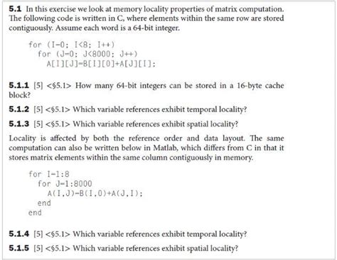Solved 51 In This Exercise We Look At Memory Loc