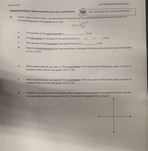 Solved Math 1146unit 10 ﻿exponential Functionsguided Notes