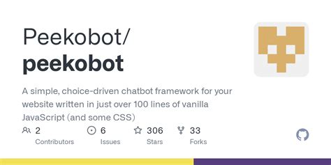 GitHub Peekobot Peekobot A Simple Choice Driven Chatbot Framework For Your Website Written
