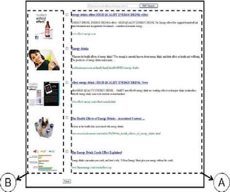 salient image interface a text summary region b visual summary