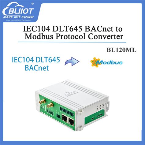 Iec104 Dlt645 Bacnet To Modbus Protocol Converter Bl120ml With Rs485 4g Wifi Ethernet Rs485