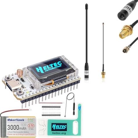 Esp32 Lora V3 Module Board With 3000mah Battery And Case Set 915mhz Antenna 10dbi