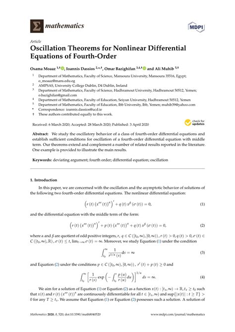 Pdf Oscillation Theorems For Nonlinear Differential Equations Of