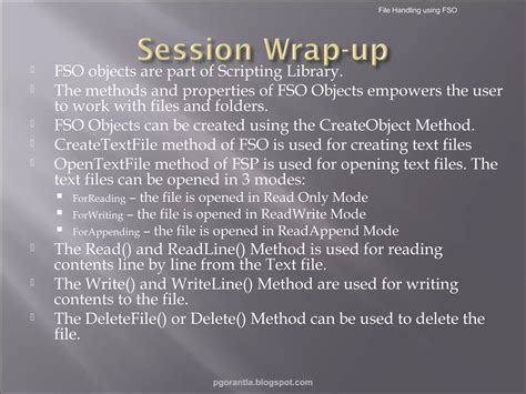 file system object in qtp ppt