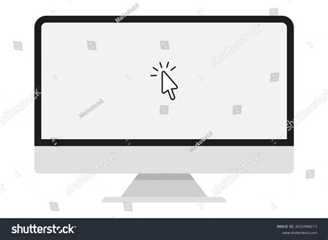 Computer Monitor Mouse Cursor Vector Illustration Stock Vector Royalty Free