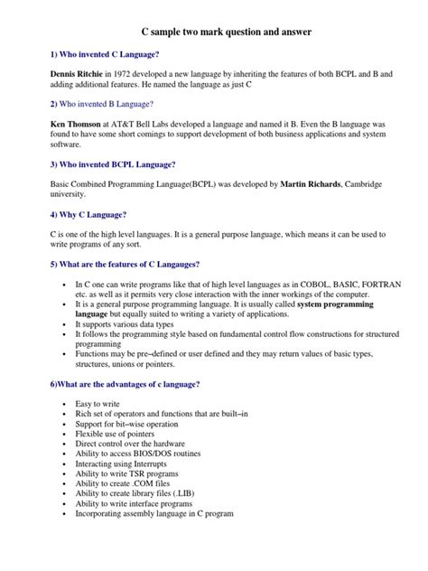 An In Depth Examination Of C Language Fundamentals A Comprehensive